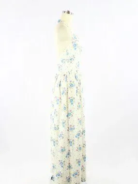 Vintage | Dresses | Vintage 7s Cole Of California Ivory Blue Floral ...